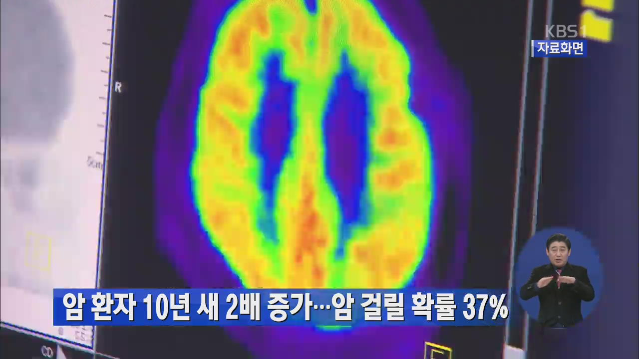 암 환자 10년새 2배 증가…암 걸릴 확률 37